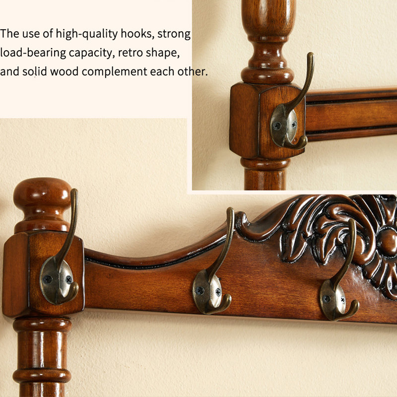 Elegant Home Furnishings.s Vintage Solid Wood Hall Tree | Wayfair