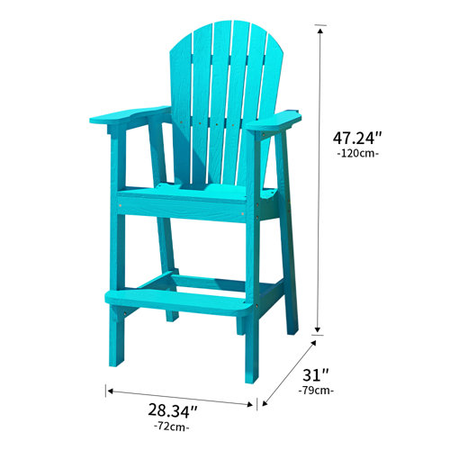 Rosecliff Heights Tall Adirondack Chair Adirondack Barstools Balcony ...