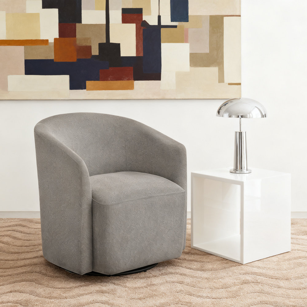 Latitude Run® Modern Swivel Barrel Chair | Wayfair