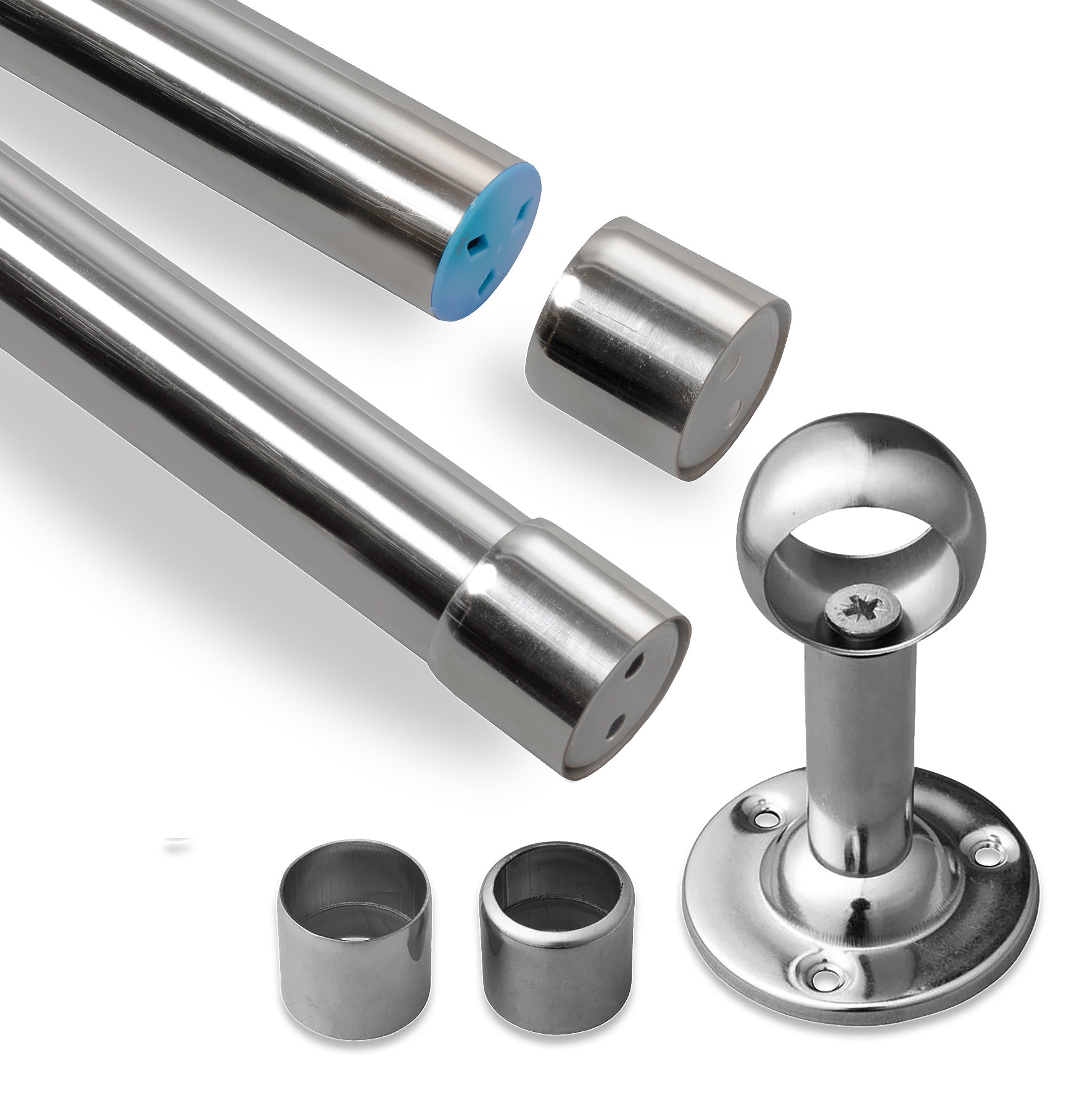 Symple Stuff Extendable Wardrobe Pole 34-53CM Adjustable Rail Hanger ...