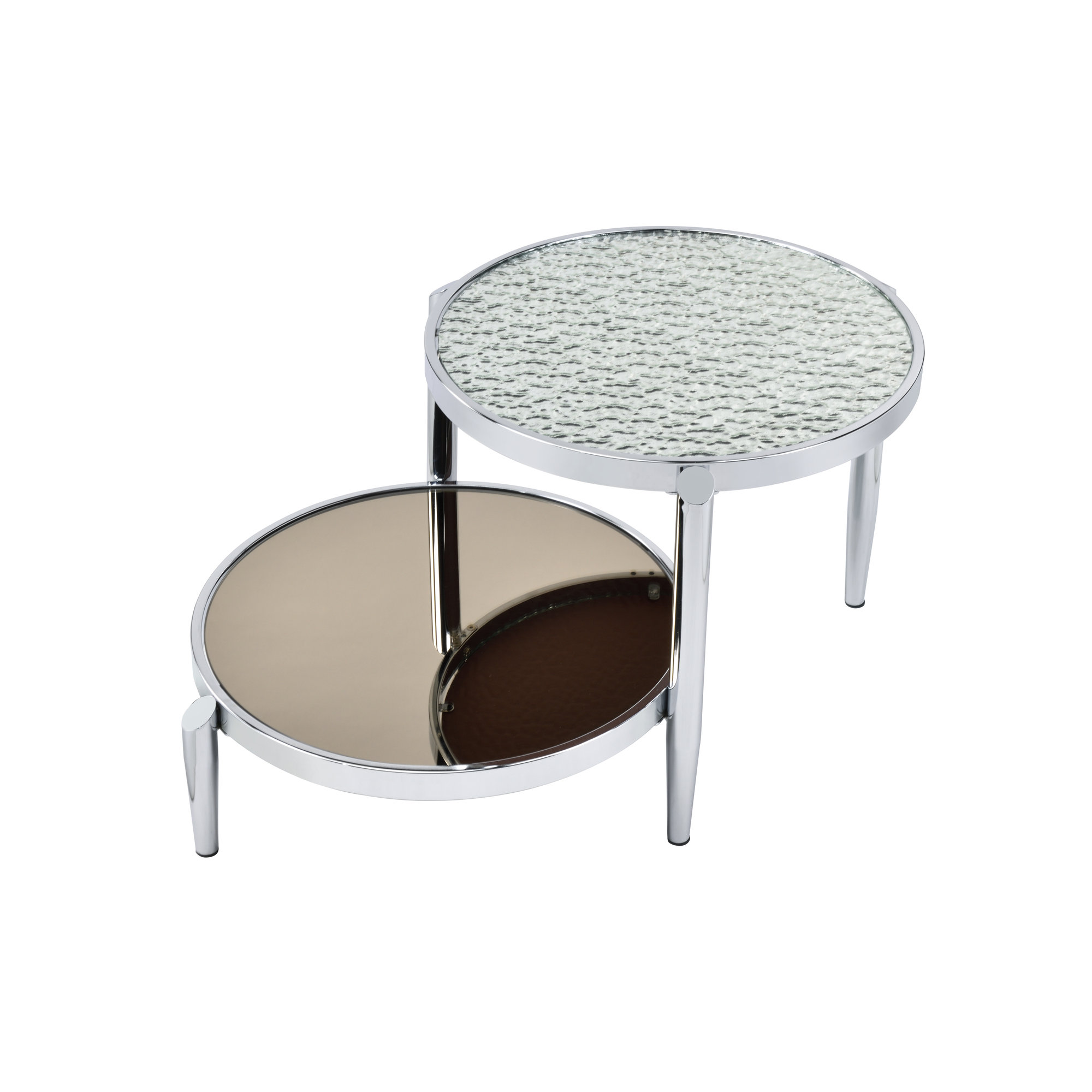 Orren Ellis Abadian Glass Tray Top 3 Legs End Table | Wayfair