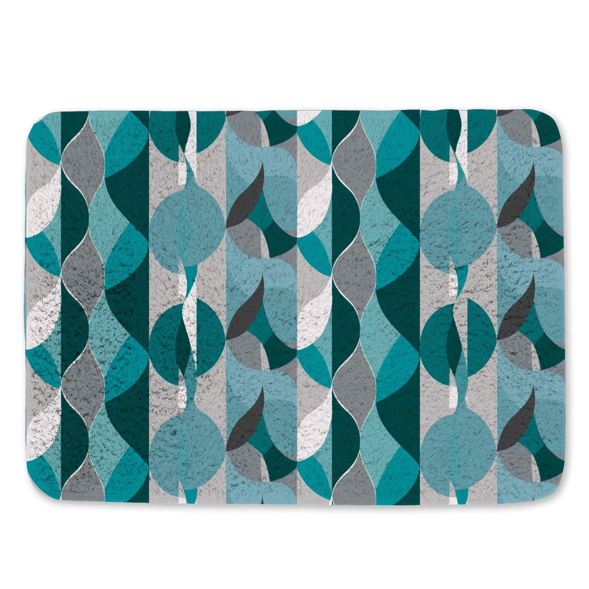 Latitude Run® Abstract Teardrops Bath Mat Cool Pattern Bathroom Decor ...