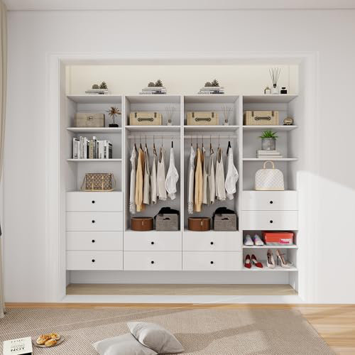 Hokku Designs Closet System With Drawers and Shelves, Built in Closet ...