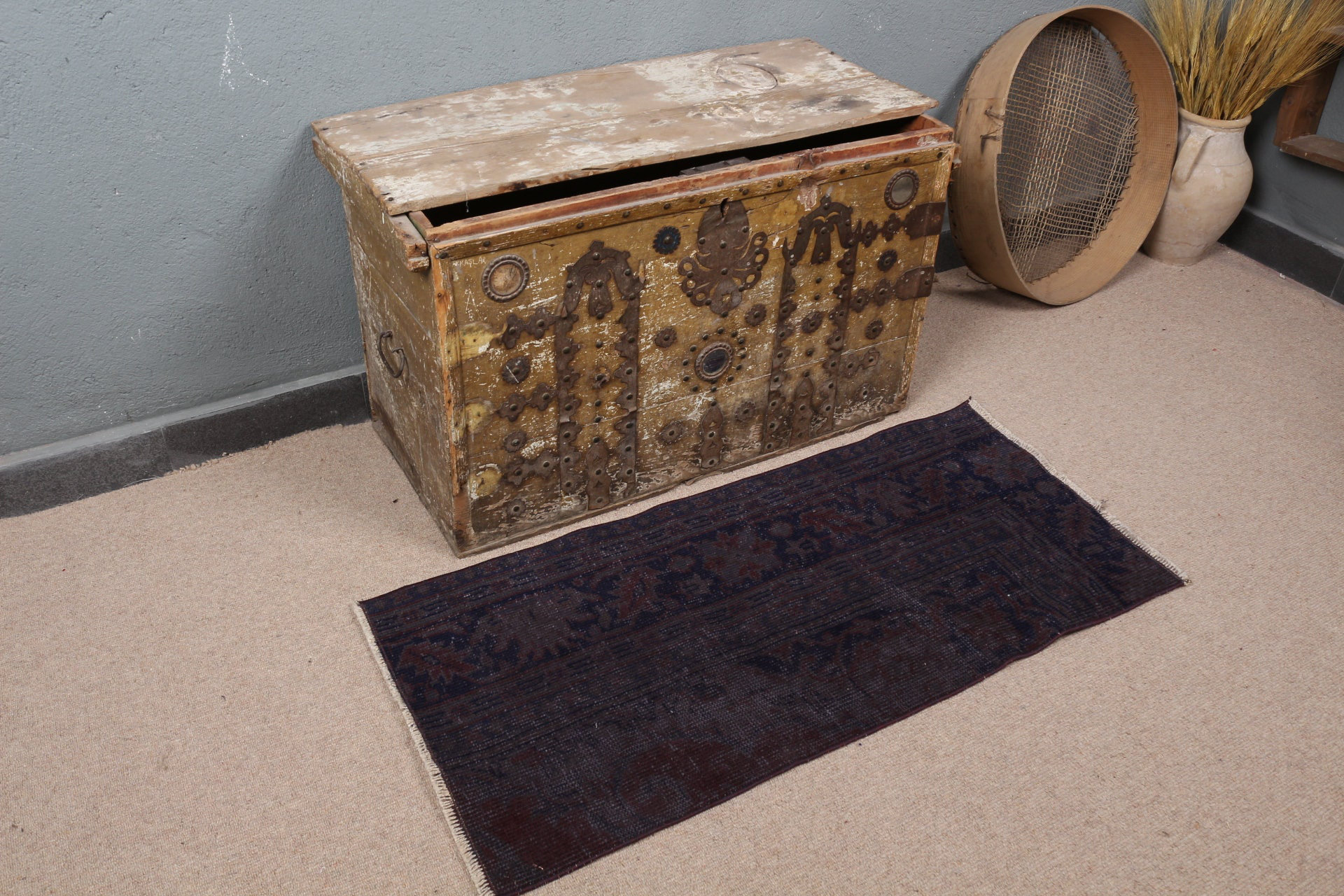 Williston Forge Handmade Turkish Door Mat in Deep Hues with Intricate ...