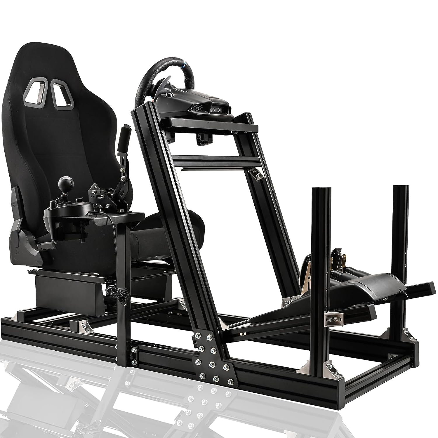Anman F1 Racing Simulator Cockpit Stand With Comfortable Black Seat Fit ...