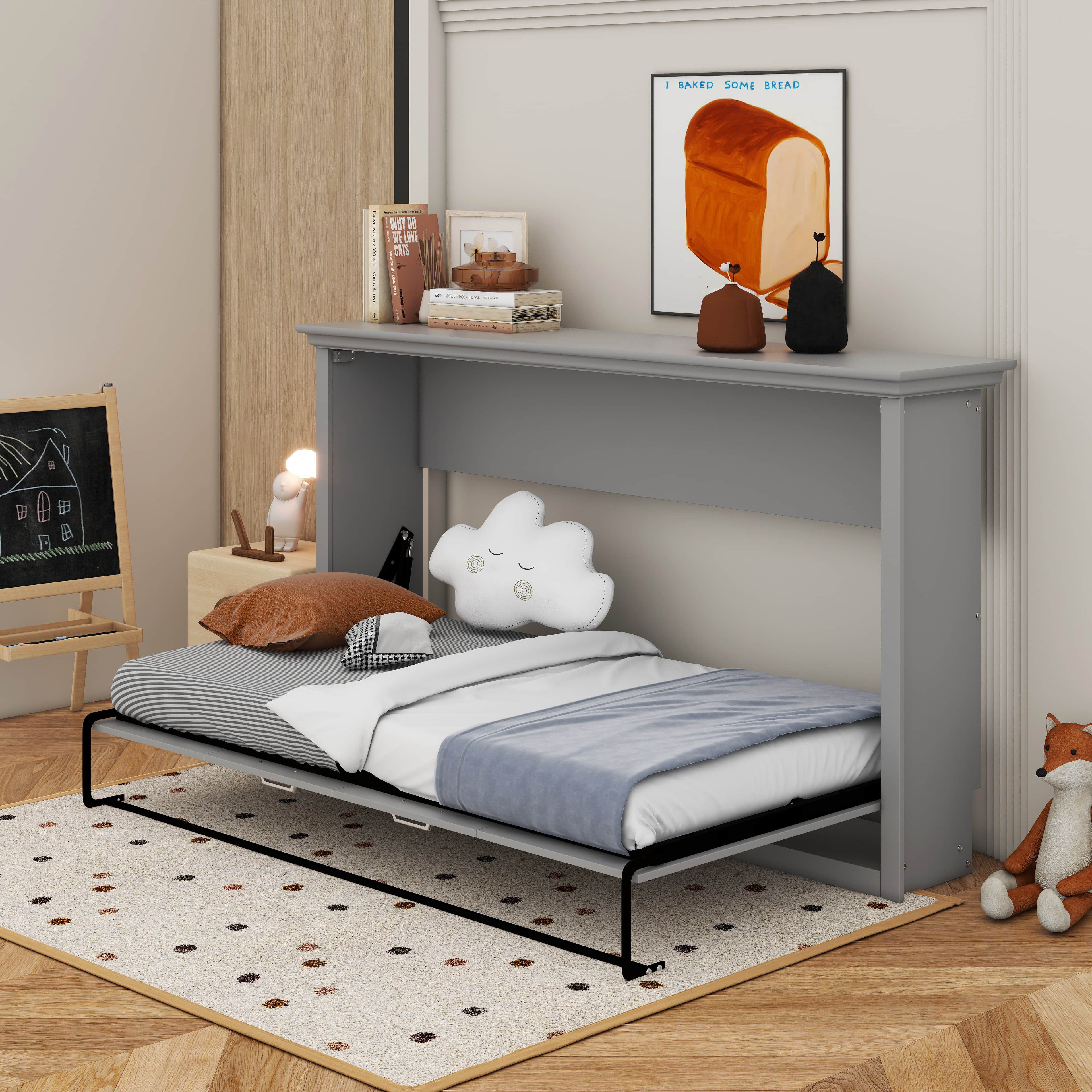 Latitude Run® Twin Size Murphy Bed, Can Be Folded Into A Cabinet | Wayfair