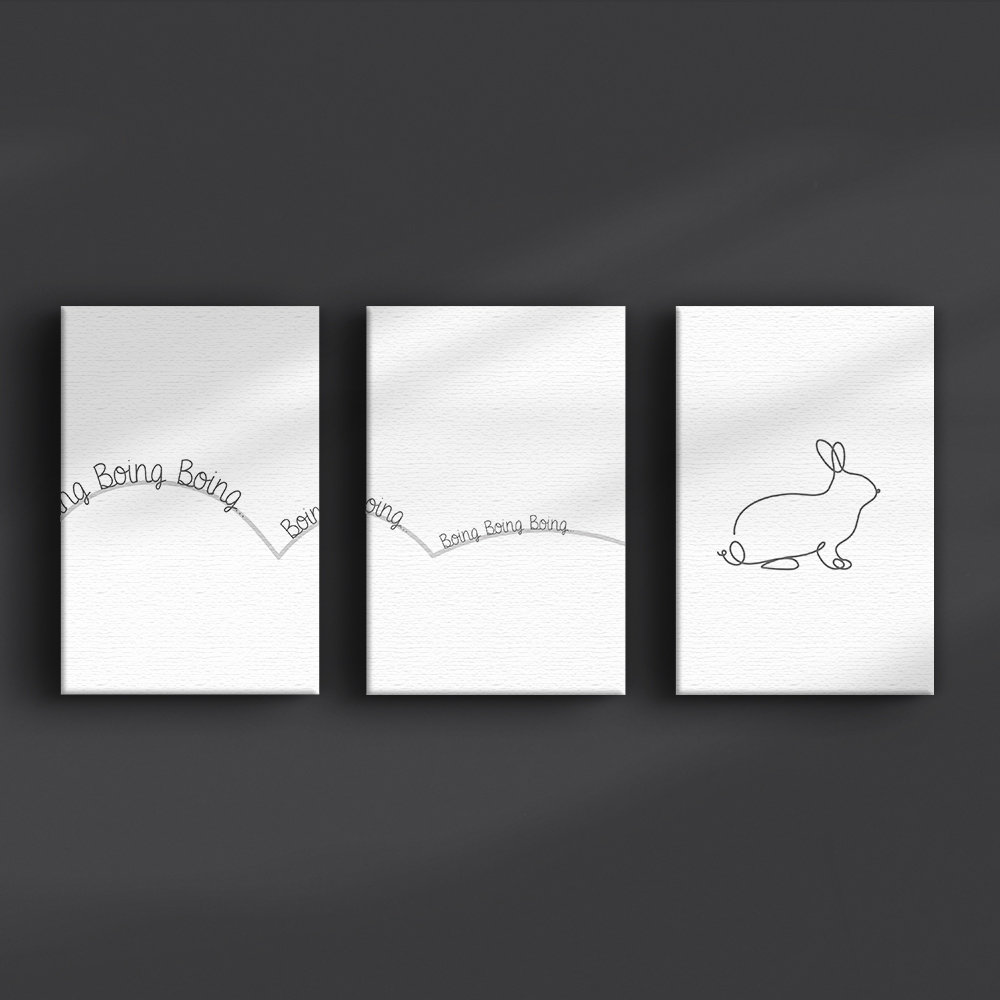 Zoomie Kids Jumping Rabbit 12 X 18 Baby Canevas Art - Wayfair Canada