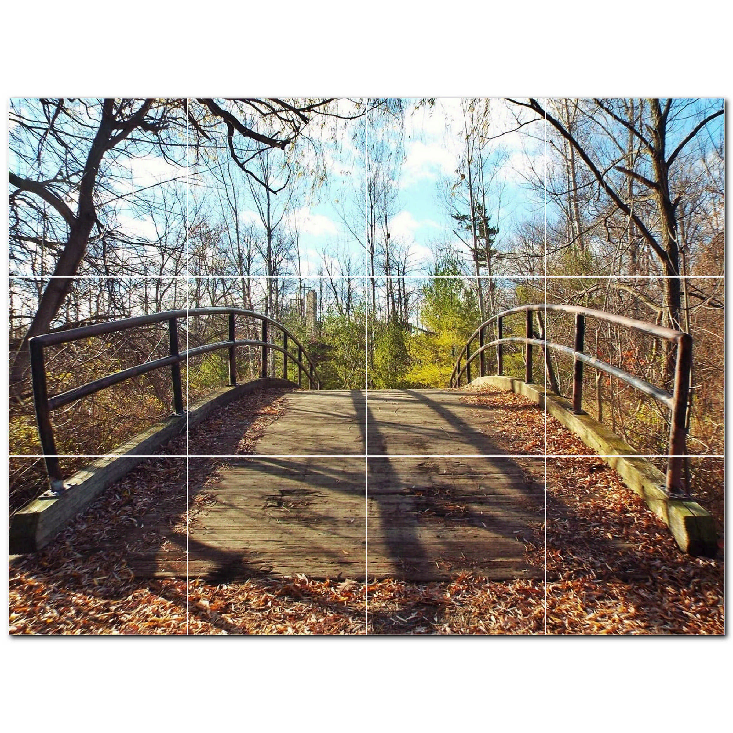 Picture-Tiles.com 32" x 24" Ceramic Bridge Photo Decorative Mural Tile ...