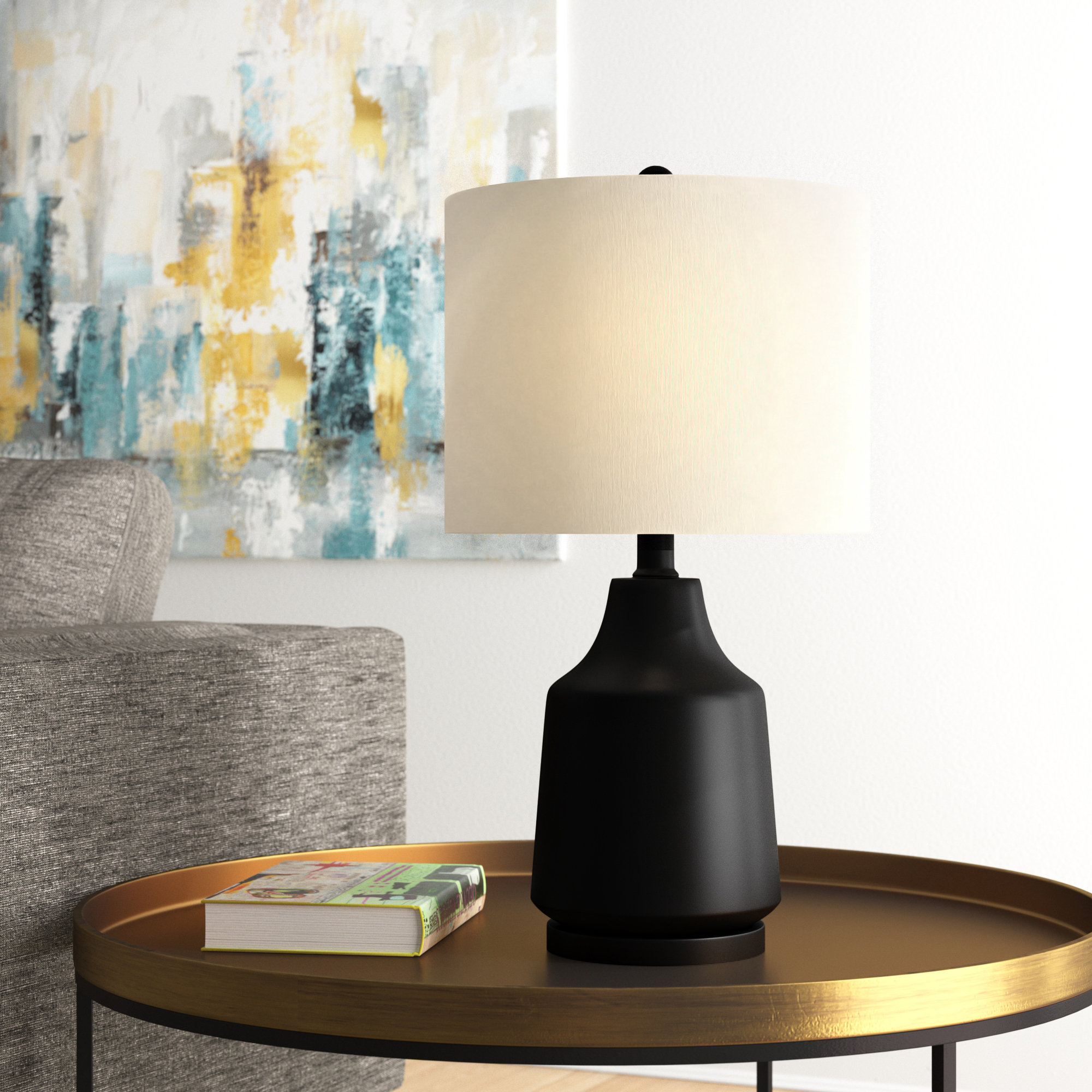 Mercury Row® Pressler 26'' Black Table Lamp & Reviews | Wayfair