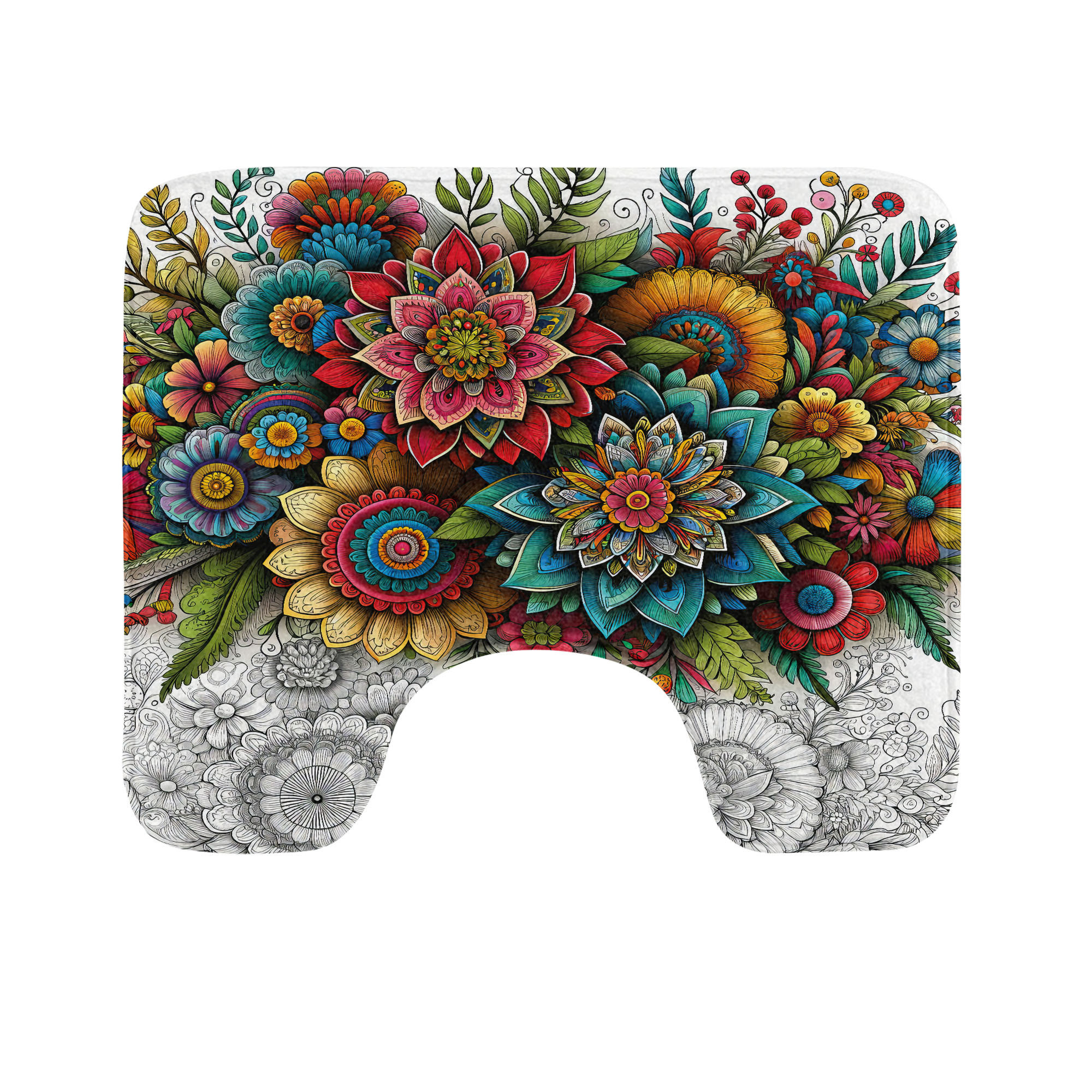 Ophelia & Co. Modern Toilet Mat U-Shape Bathroom Rug 20" Pale Grey ...