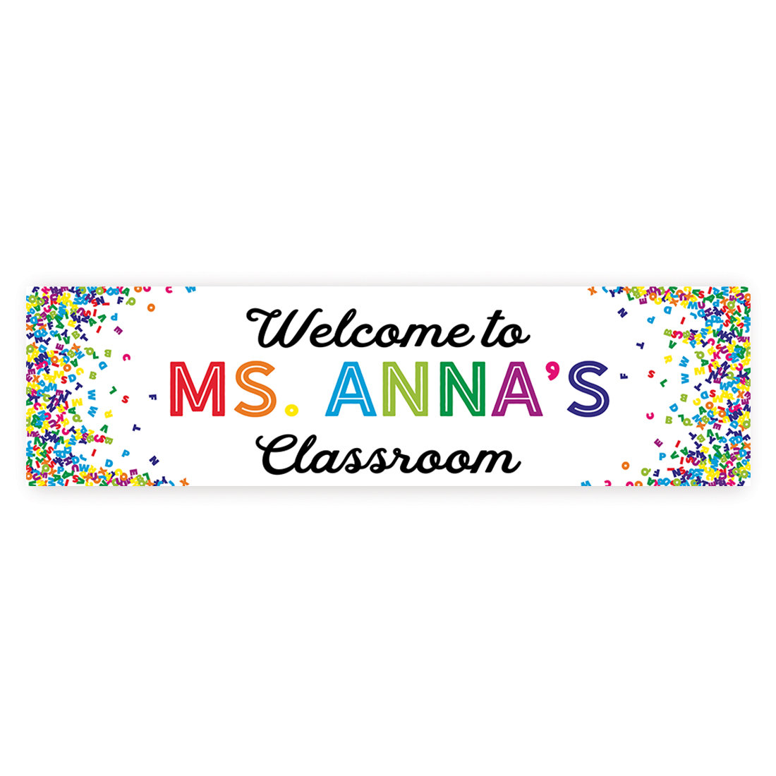 Koyal Wholesale Custom Classroom Door Decor 13"X48" Welcome Sign, SLP ...