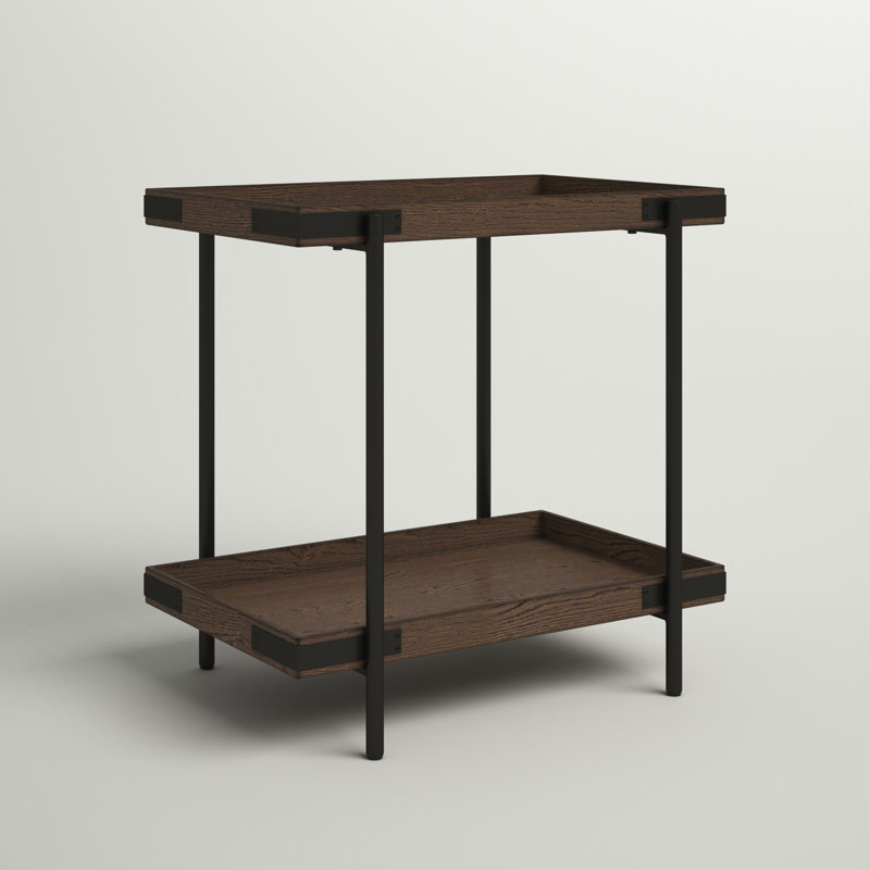 Trent Austin Design® Nikole 27" Wide Industrial Rustic Solid Wood Metal ...