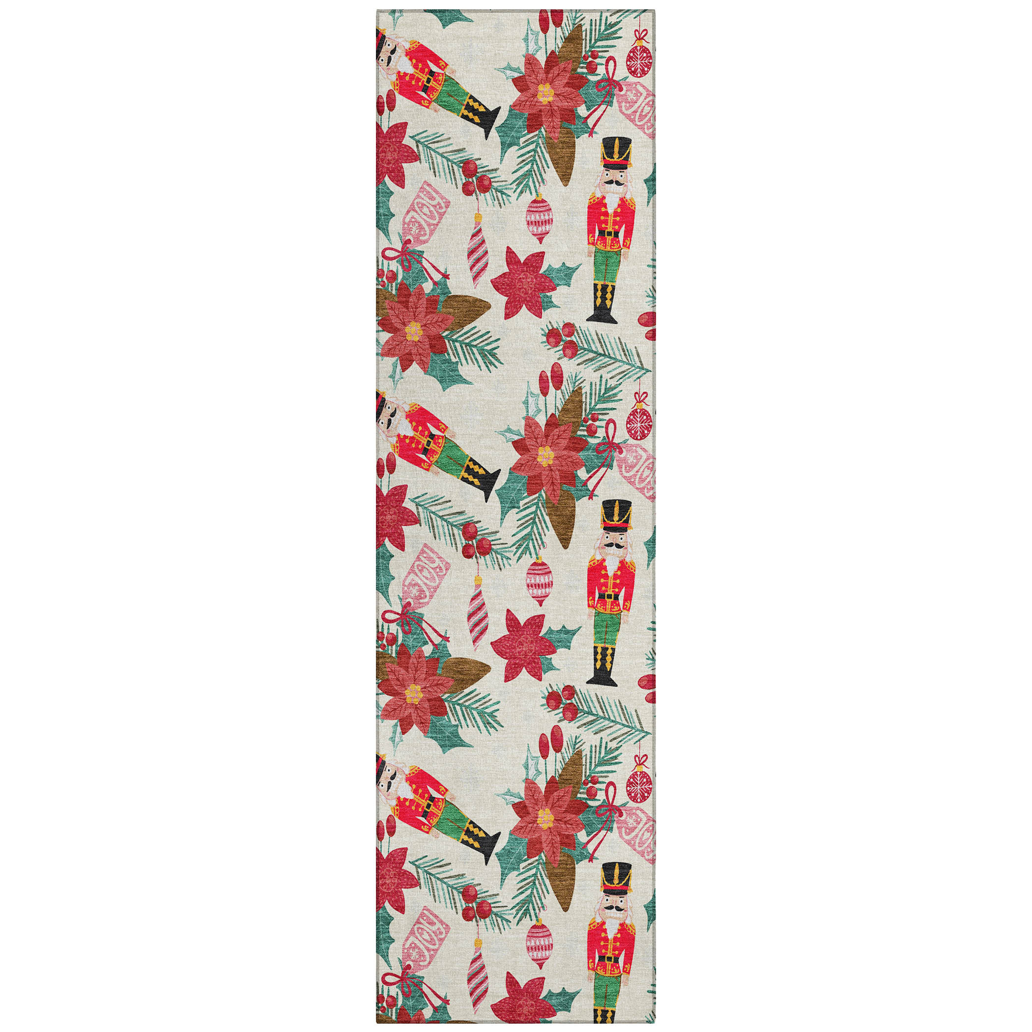 Addison Rugs Machine Washable Indoor/Outdoor Christmas Nutcracker ...