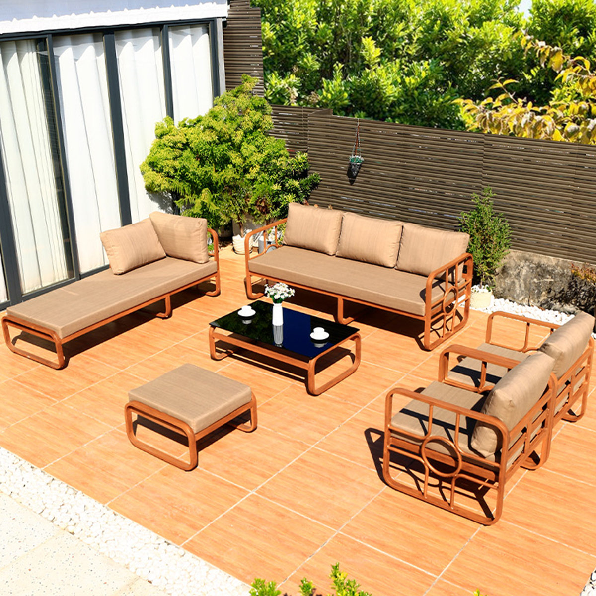 Elegant Home Furnishings.s Outdoor Sofa New Chinese Imitation Wood ...