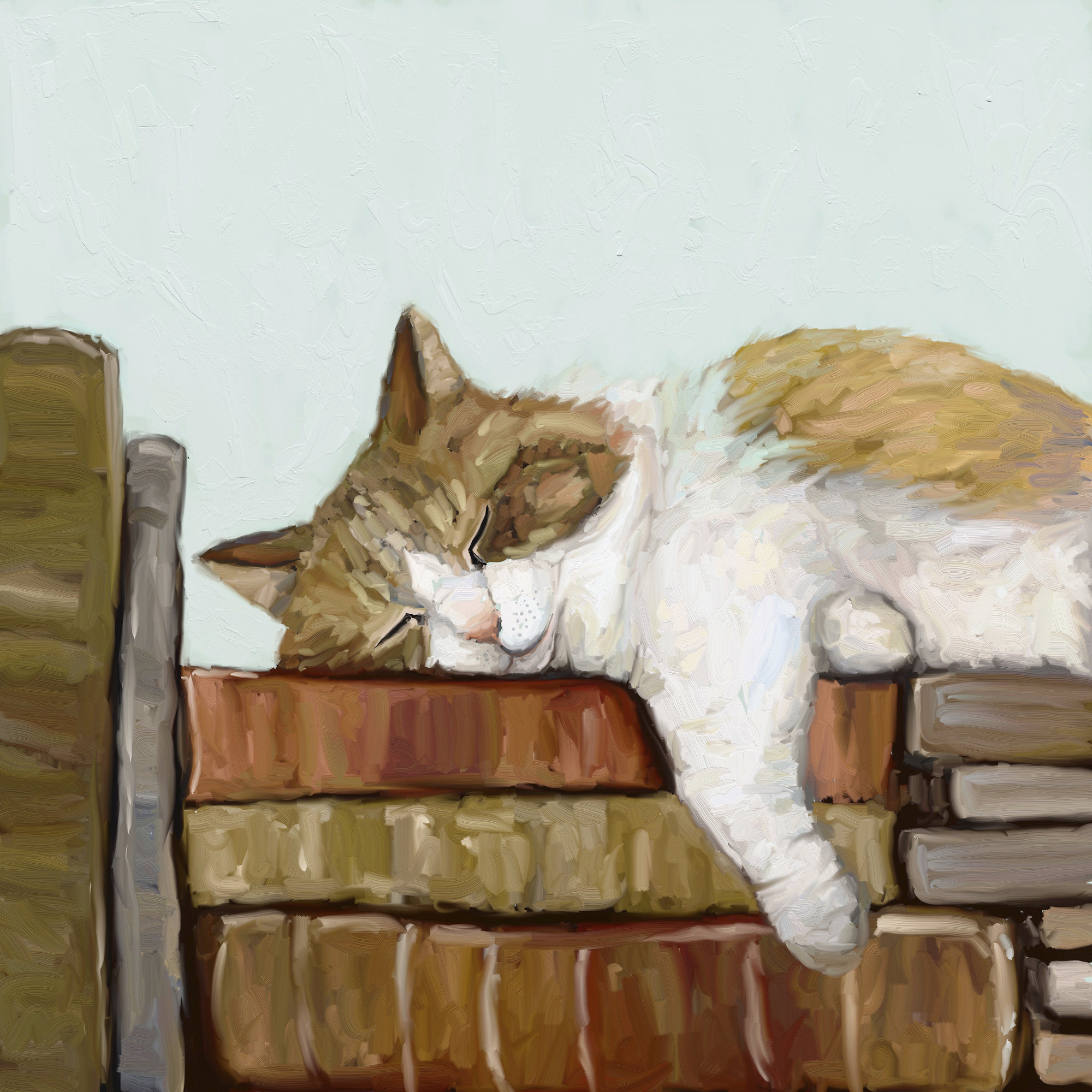 Winston Porter Cat on Books 3 by Cathy Walters - Wrapped Canvas Print ...