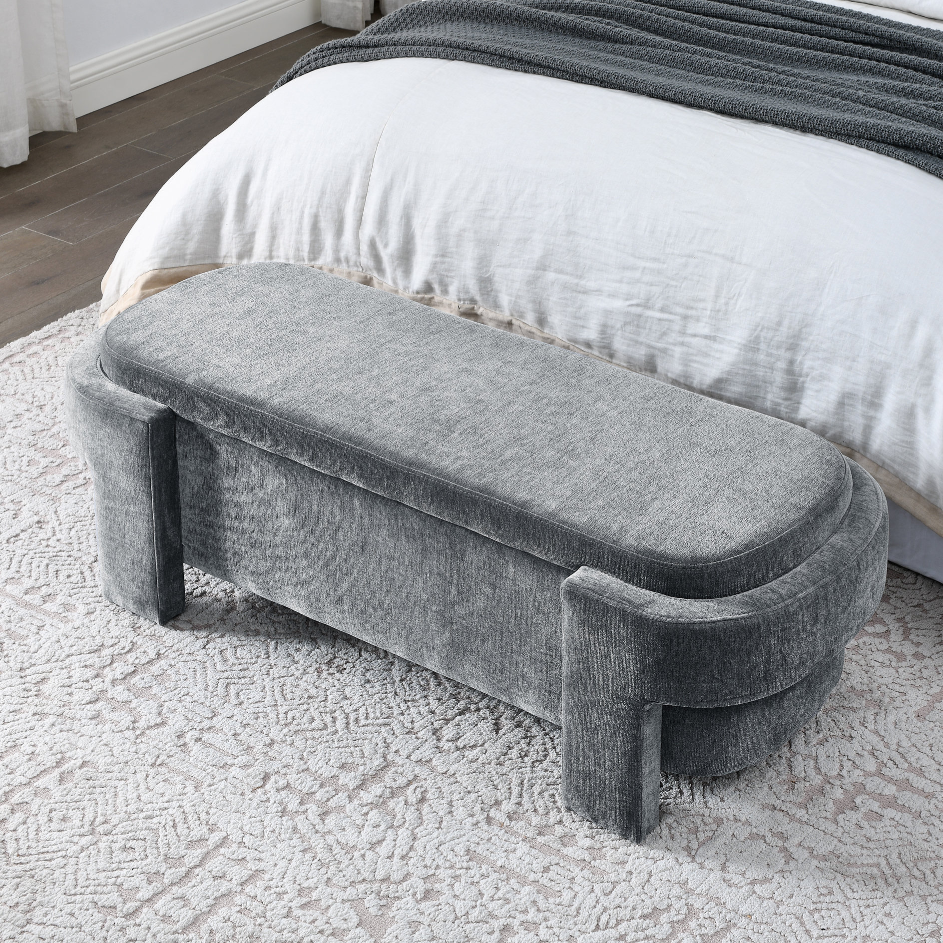 Latitude Run® Caribe Upholstered Storage Bench Bedroom Bench Entryway
