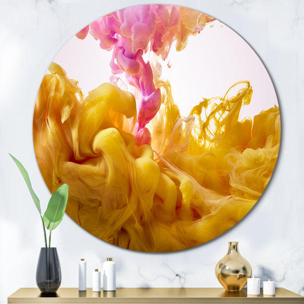 East Urban Home Yellow And Pink Dancing Ink Clouds " Yellow And Pink ...