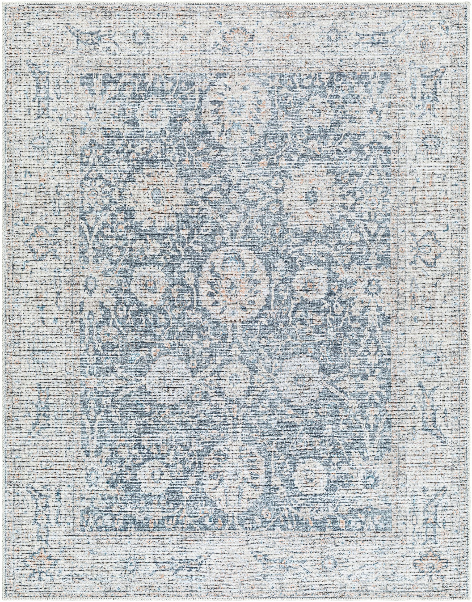 Bungalow Rose Piedmont Light Grey Machine Washable Area Rug | Wayfair