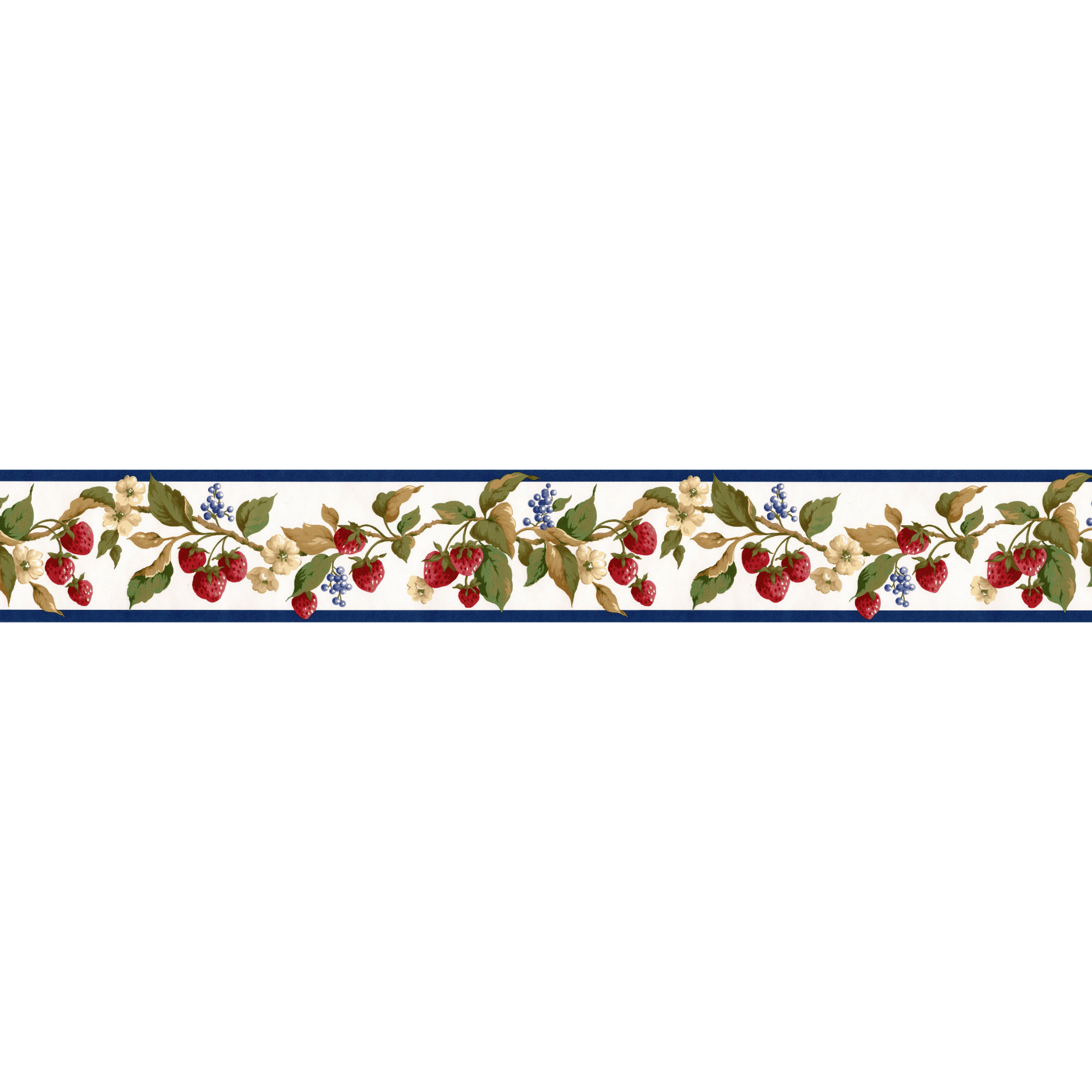 August Grove® Briege Strawberries Border | Wayfair