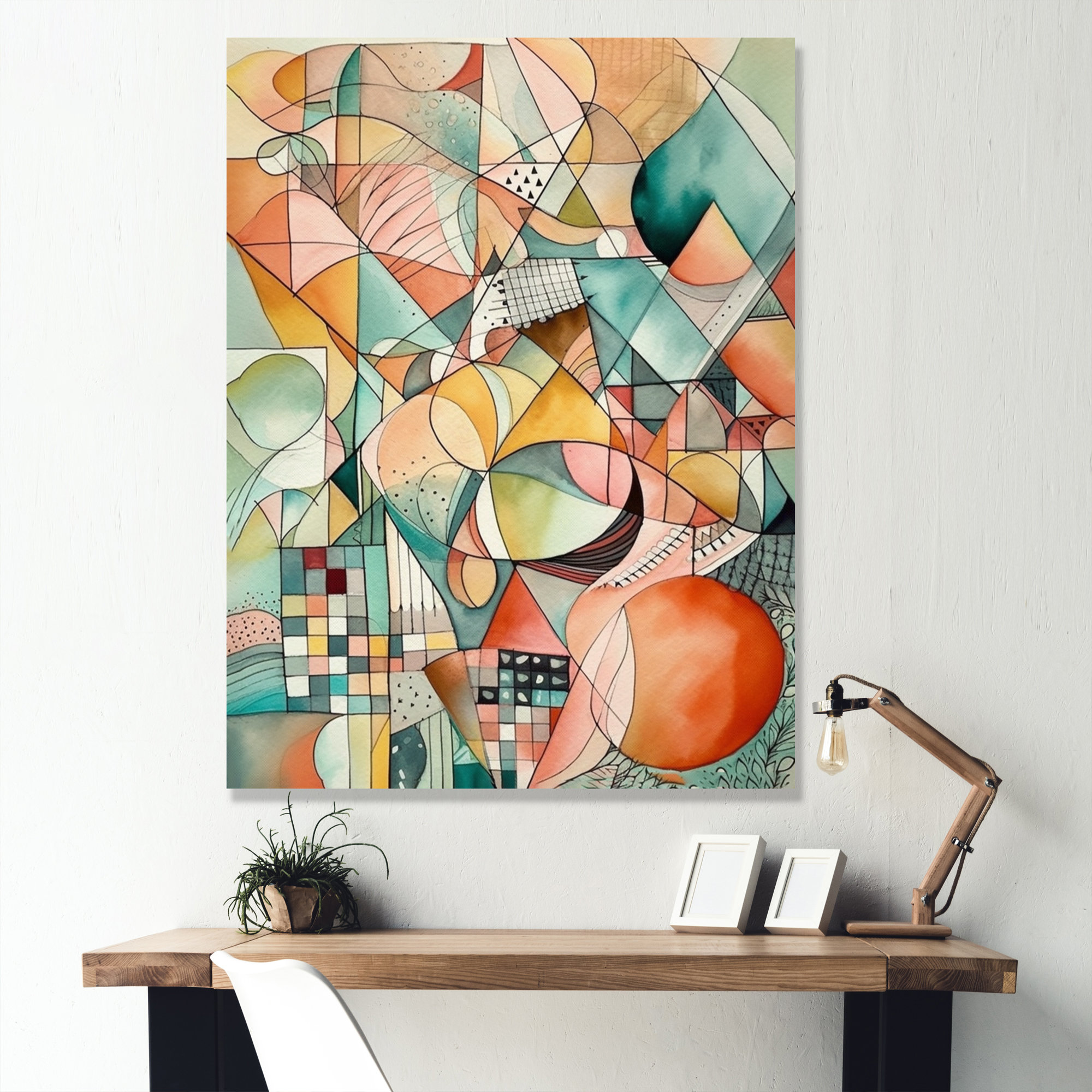 Wrought Studio™ The Geometry Of Color - Modern Geometric Wall Decor ...