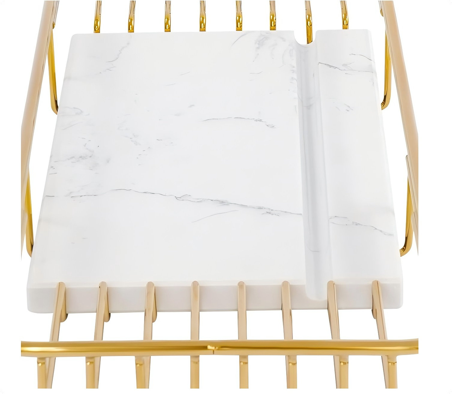 Hokku Designs Expandable Extra Wide Bath Tub Tray With Natural Marble ...