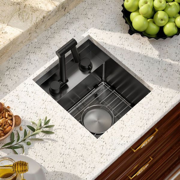 Polyfurniture 9 L Kitchen Sink Rv Sink With A Foldable Tap Inside | Wayfair