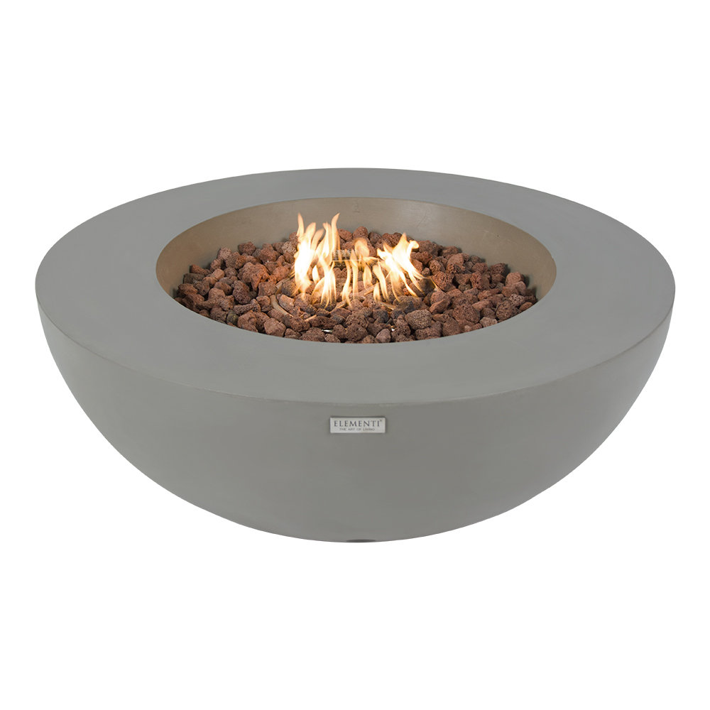 Orren Ellis Lunar Bowl / Roca Outdoor Concrete Fire Pit 45,000 BTU ...
