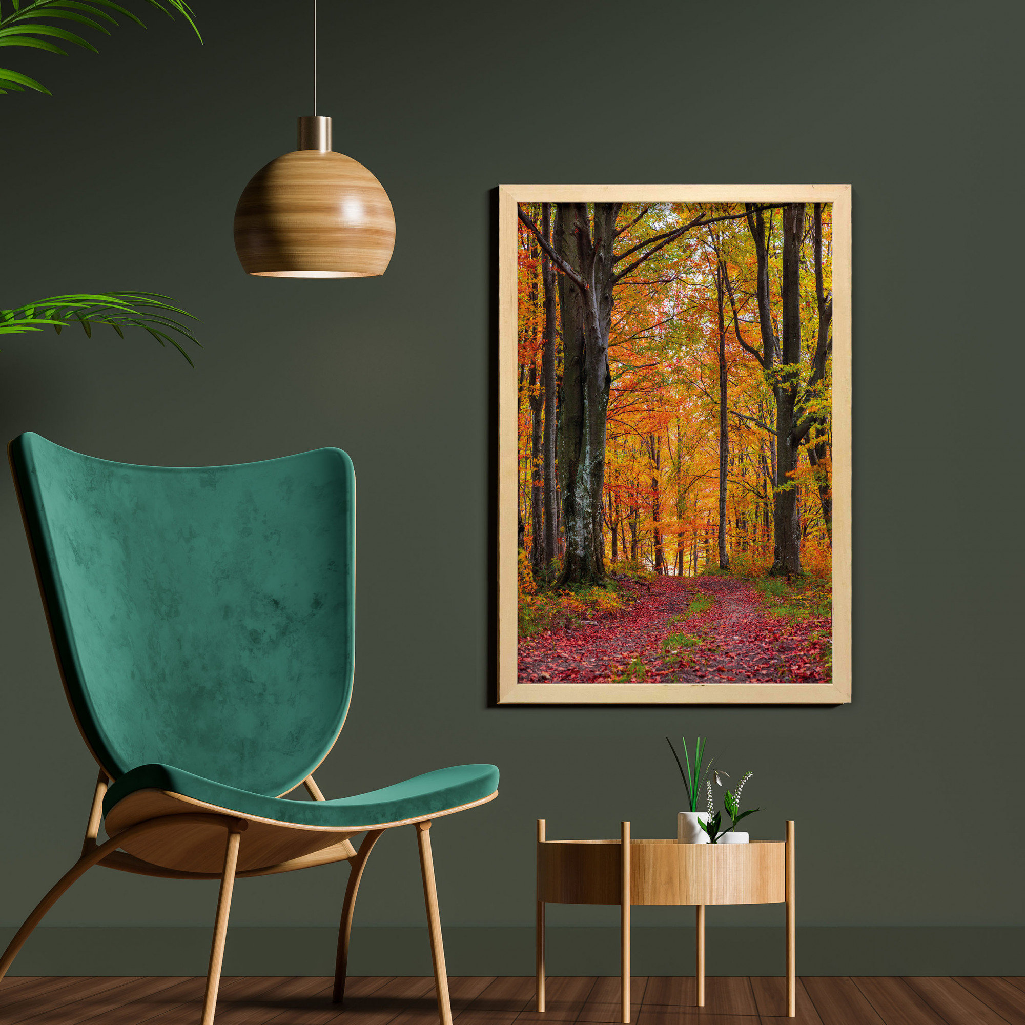 East Urban Home Fall Forest Shady Deciduous Trees and Faded Leaf Magic ...