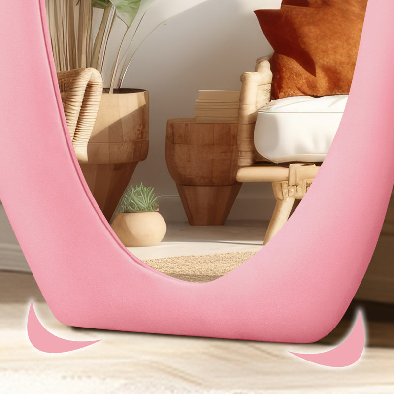 Wrought Studio™ Flynne Wavy Wood Floor Mirror & Reviews | Wayfair