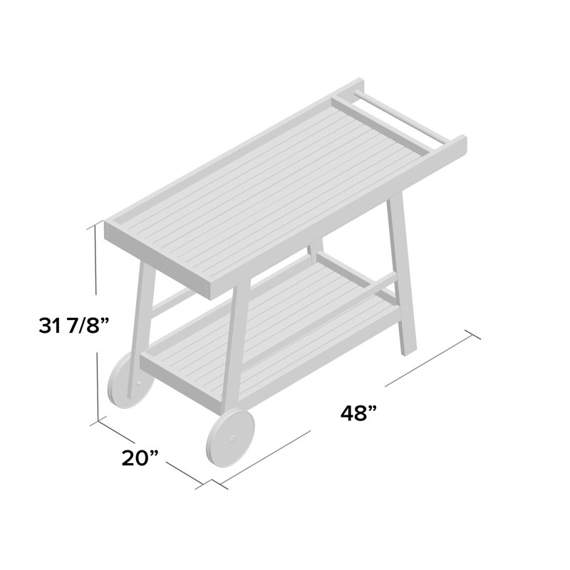 AllModern Terrace Solid Wood Bar Cart & Reviews | Wayfair