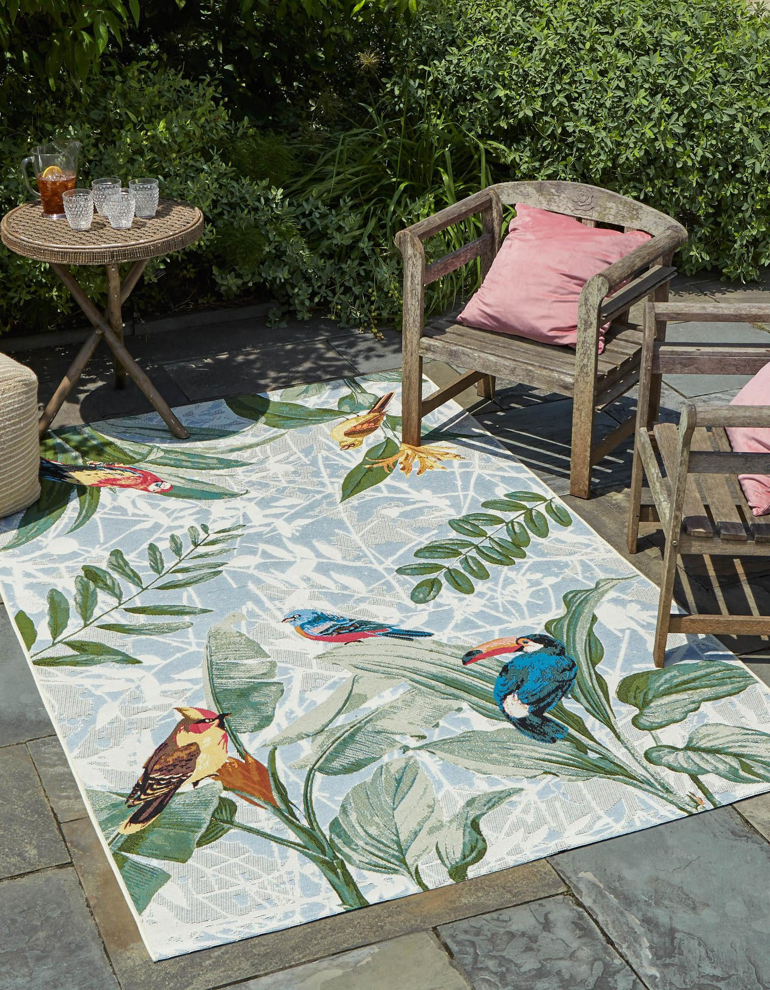Beachcrest Home™ Shar Multi_Unique Loom Chanticleer Outdoor Modern Rug ...