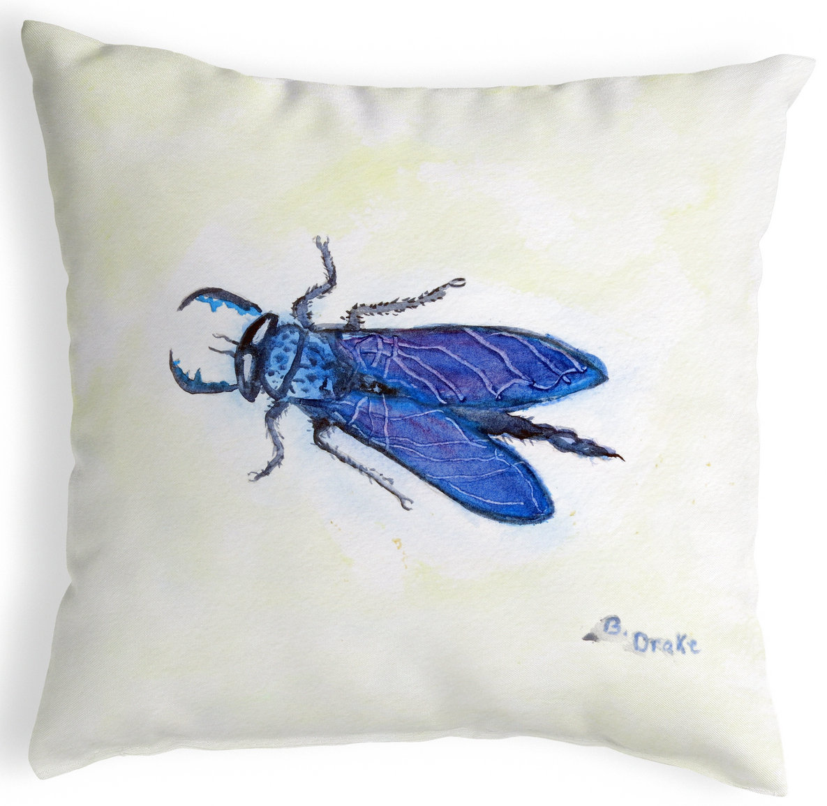 Betsy Drake Interiors House Fly Indoor/Outdoor Square Pillow Cover ...