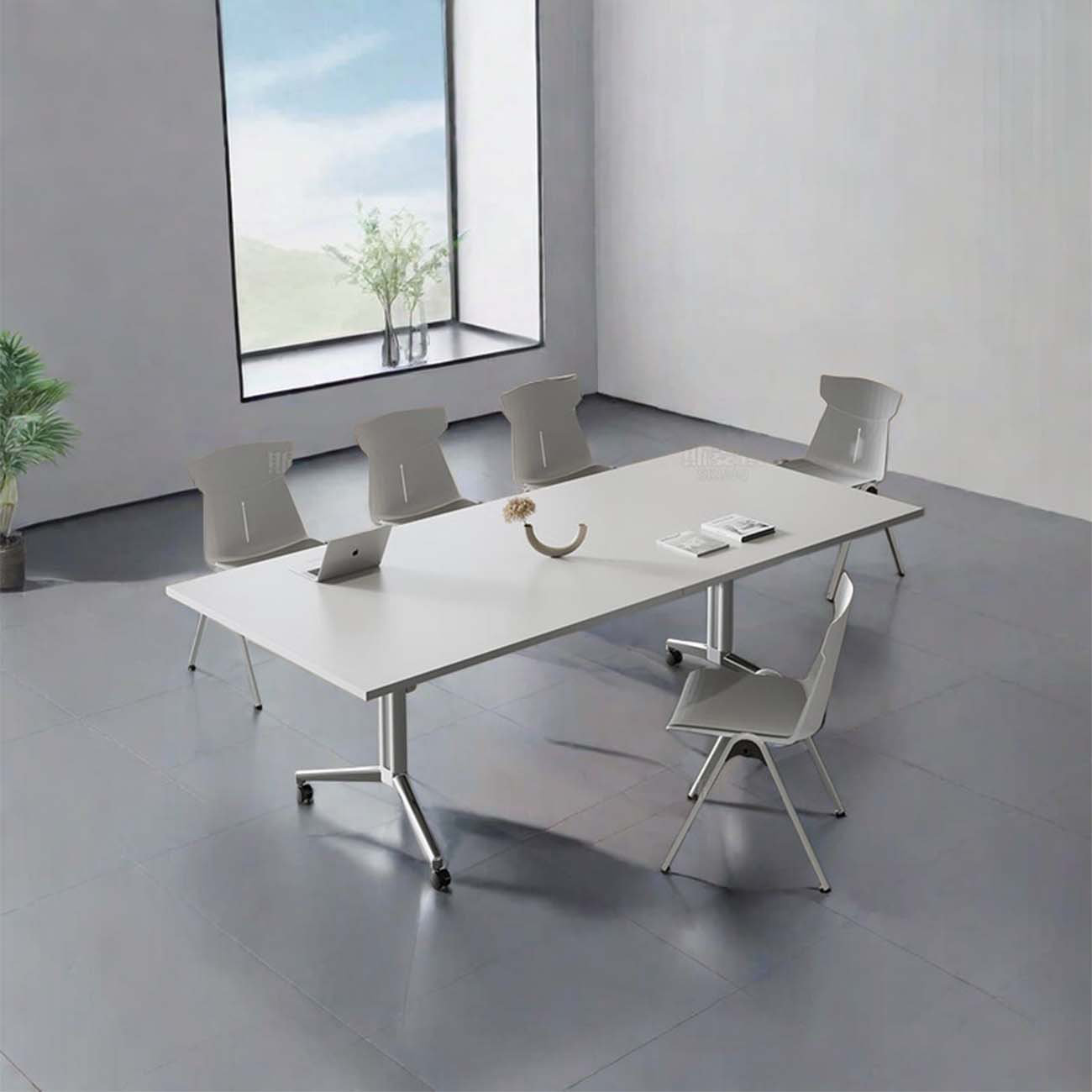 Hart Enjoy life White Foldable Computer Desk With Pulley 86.61'' W ...