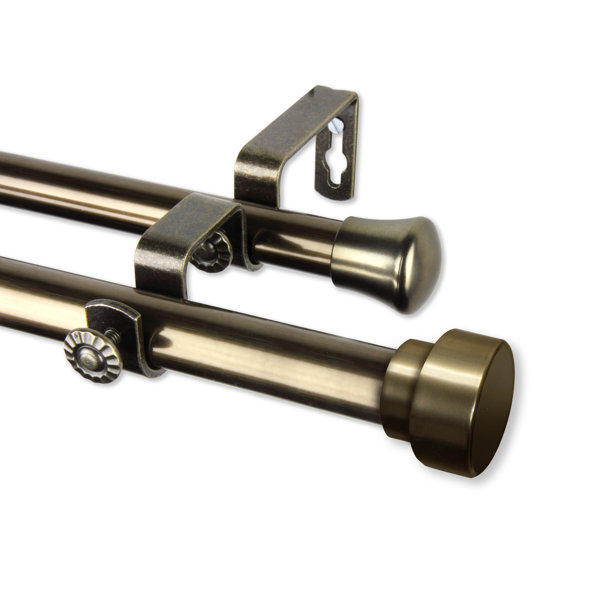 Red Barrel Studio® Embarcadero Double Curtain Rod & Reviews | Wayfair