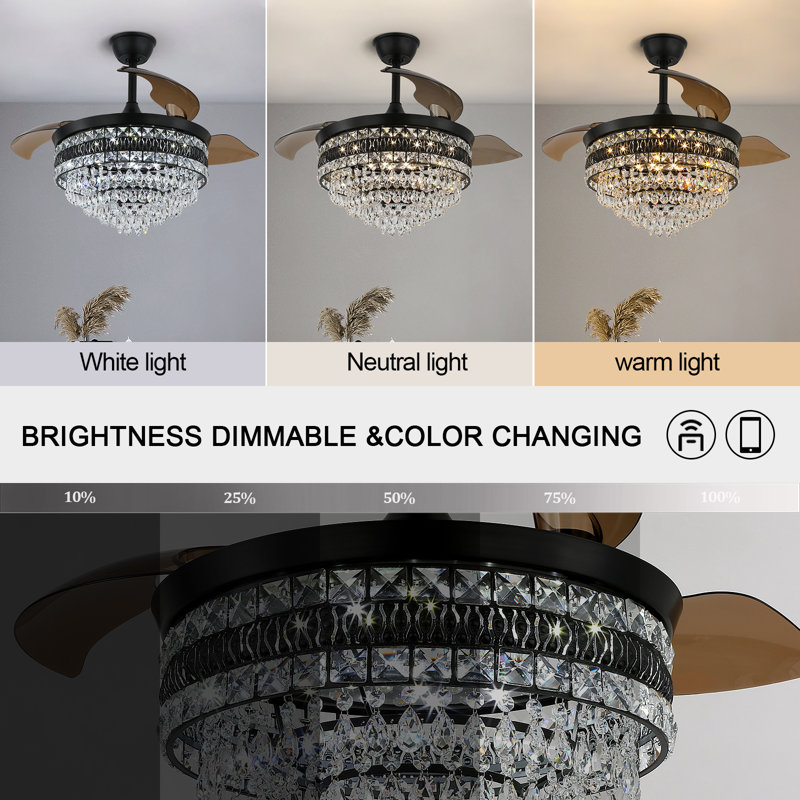 House of Hampton® Gulkis 42.12'' Ceiling Fan with LED Lights | Wayfair