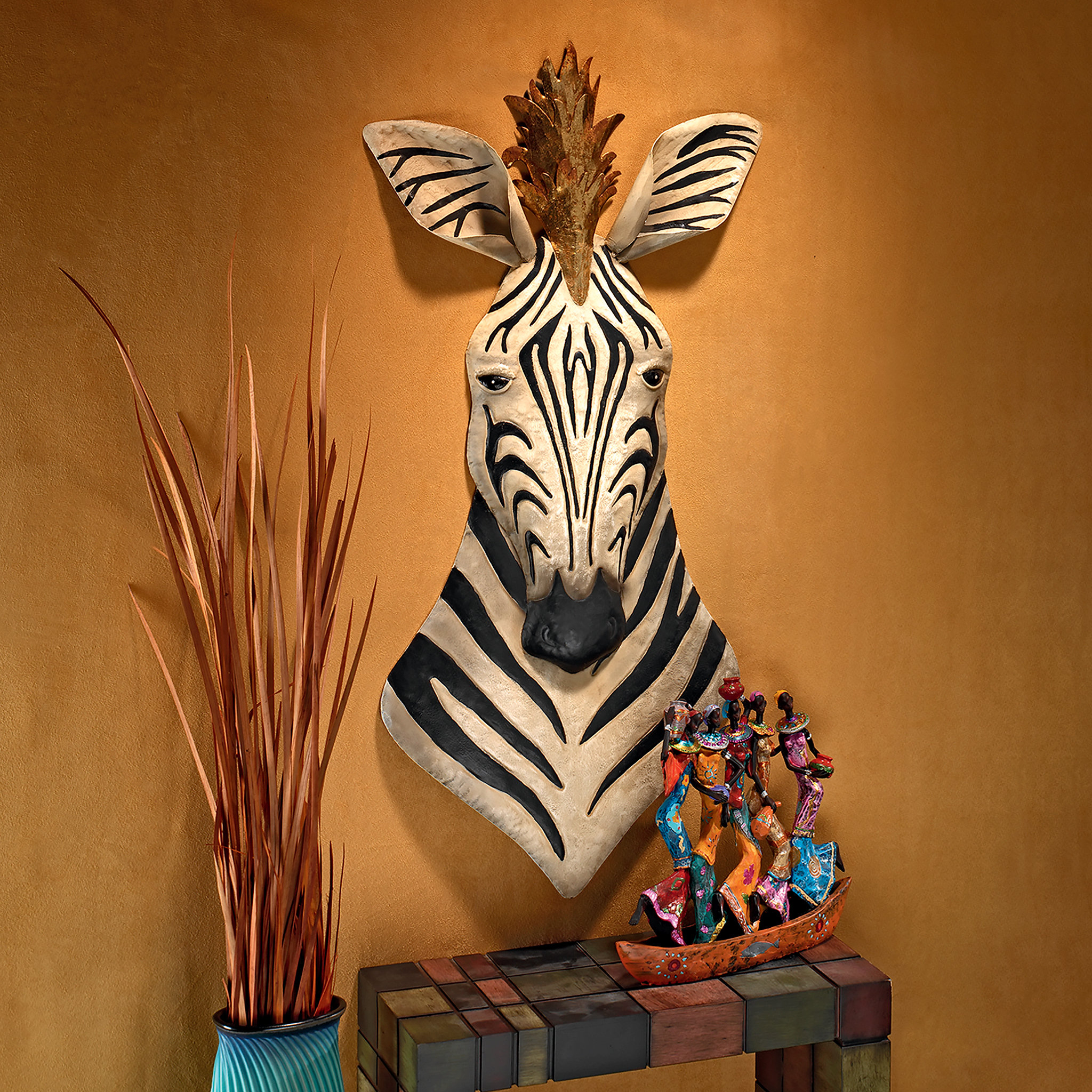 Design Toscano King of the Herd Safari Zebra Wall Sculpture & Reviews ...
