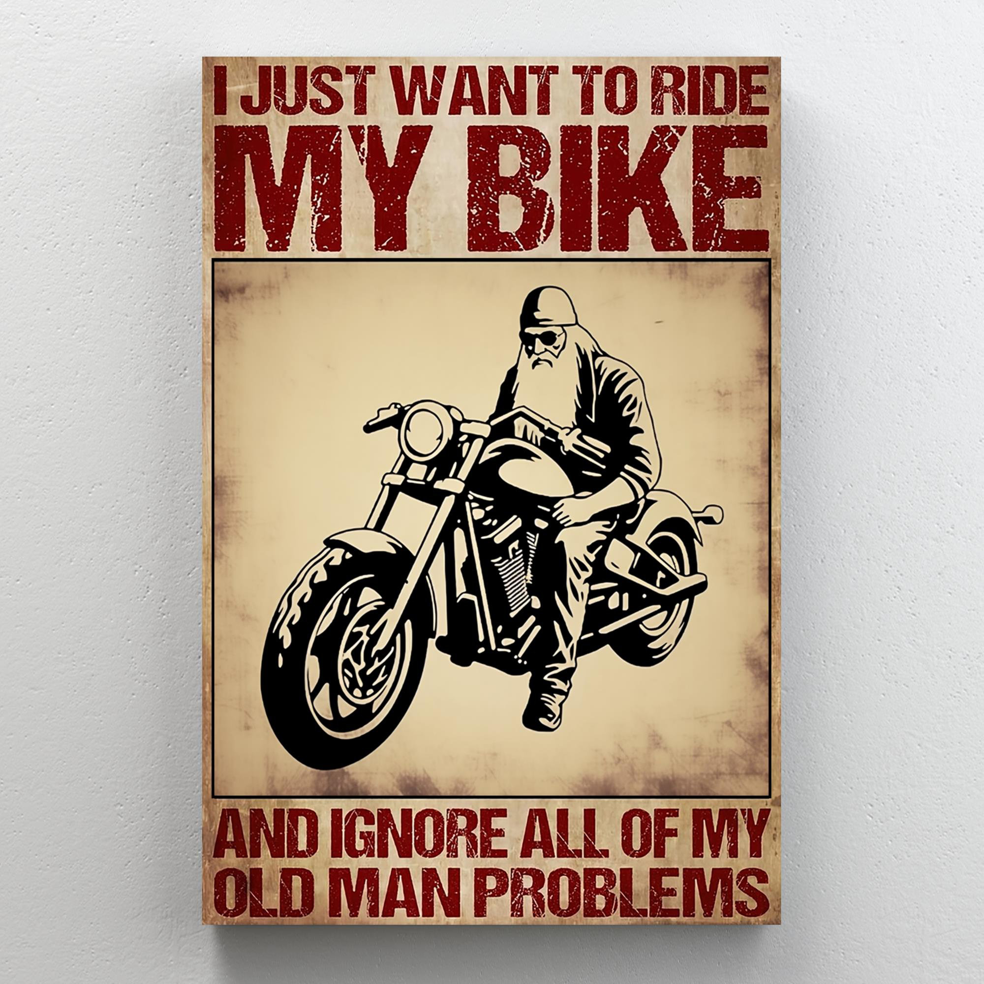 Trinx Ayeesha I Just Want To Ride My Bike On Canvas Graphic Art | Wayfair