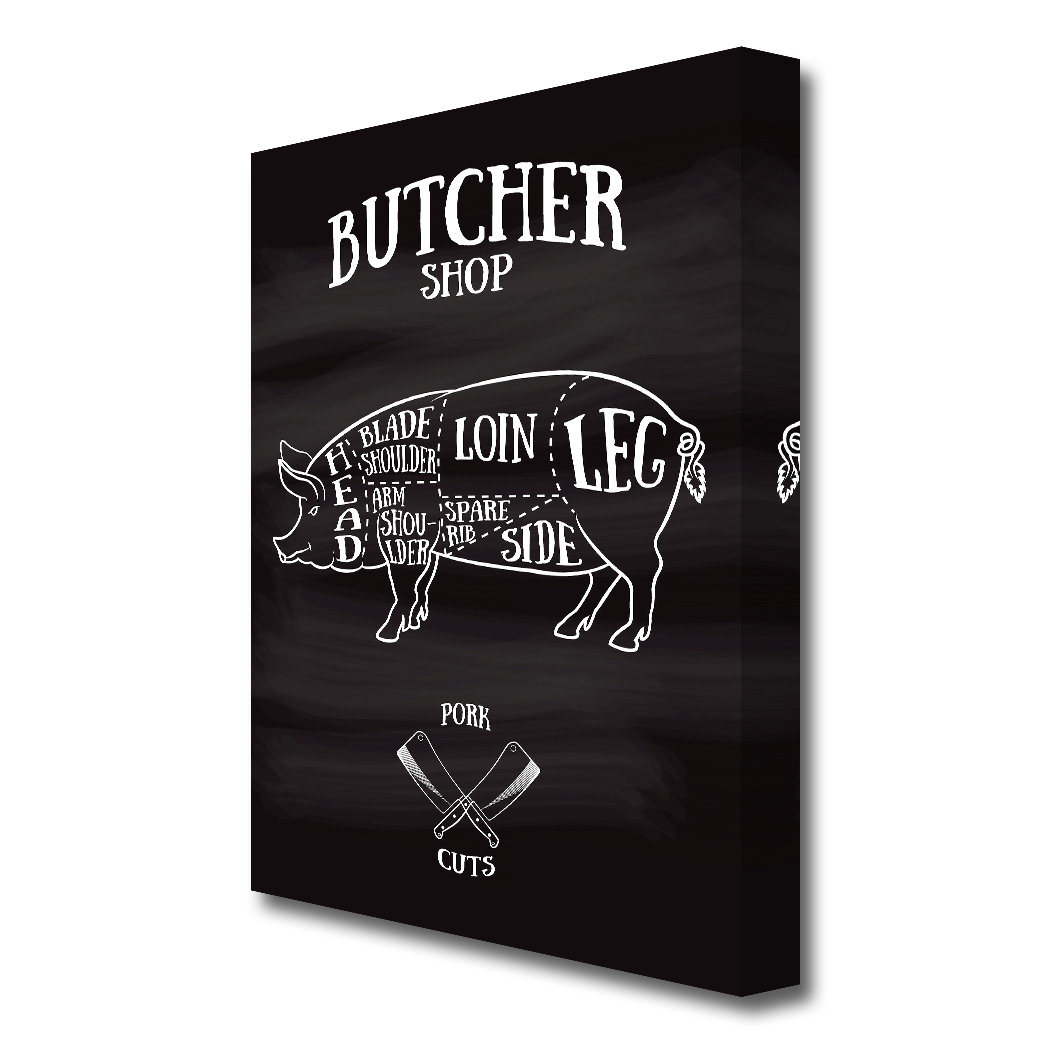 East Urban Home Butchers Selection 3 Kitchen - Wrapped Canvas ...