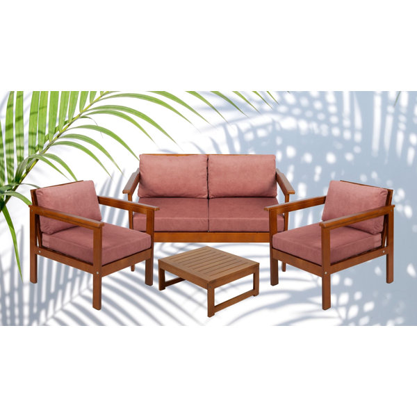 17 Stories Japera 4 - Person Seating Group with Cushions | Wayfair.co.uk