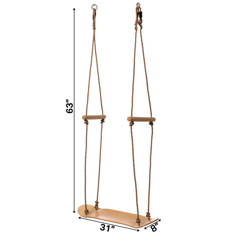 PLAYBERG Wood Natural Swing Seat | Wayfair