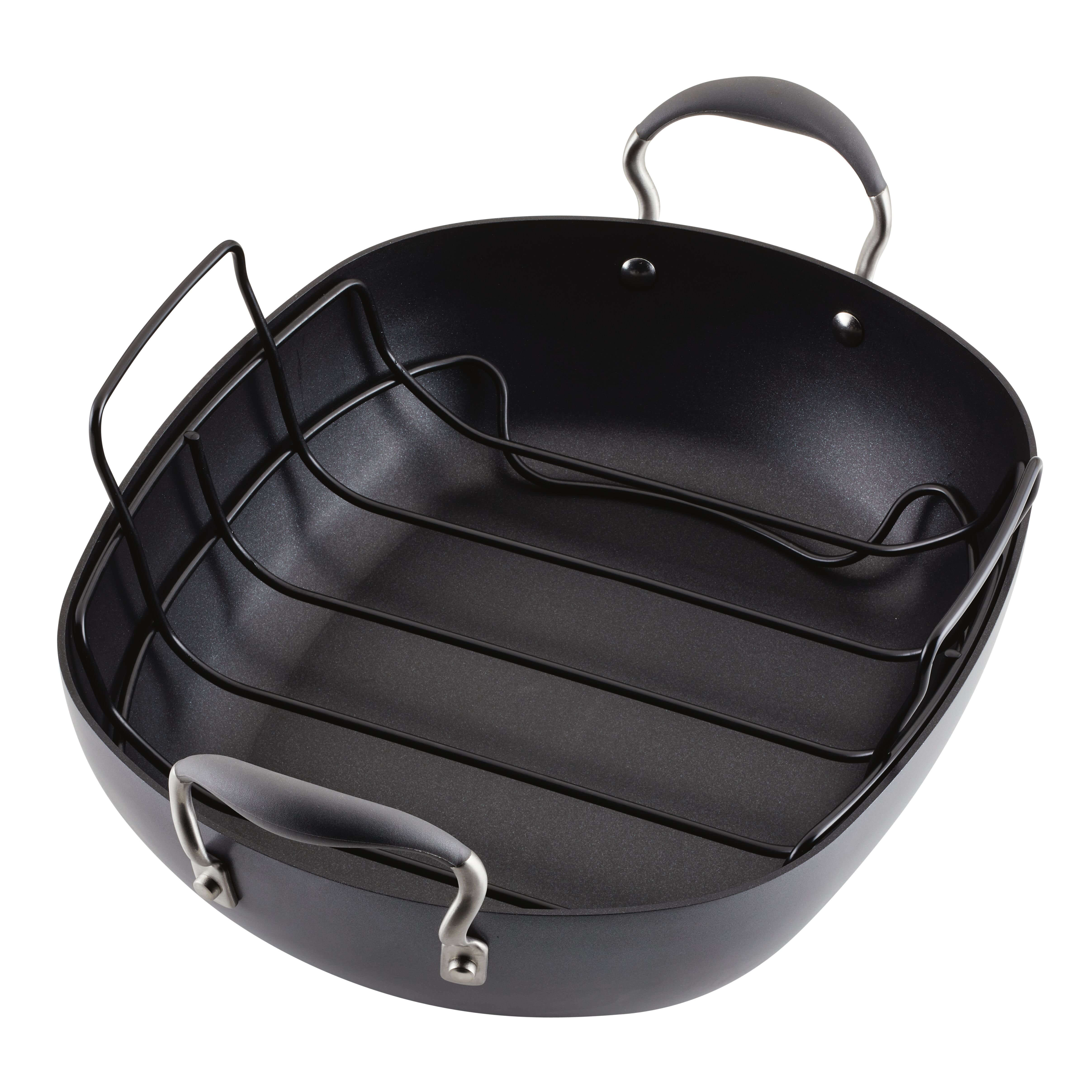 Anolon Advanced Hard Anodized Nonstick Roaster / Roasting Pan with Rack ...