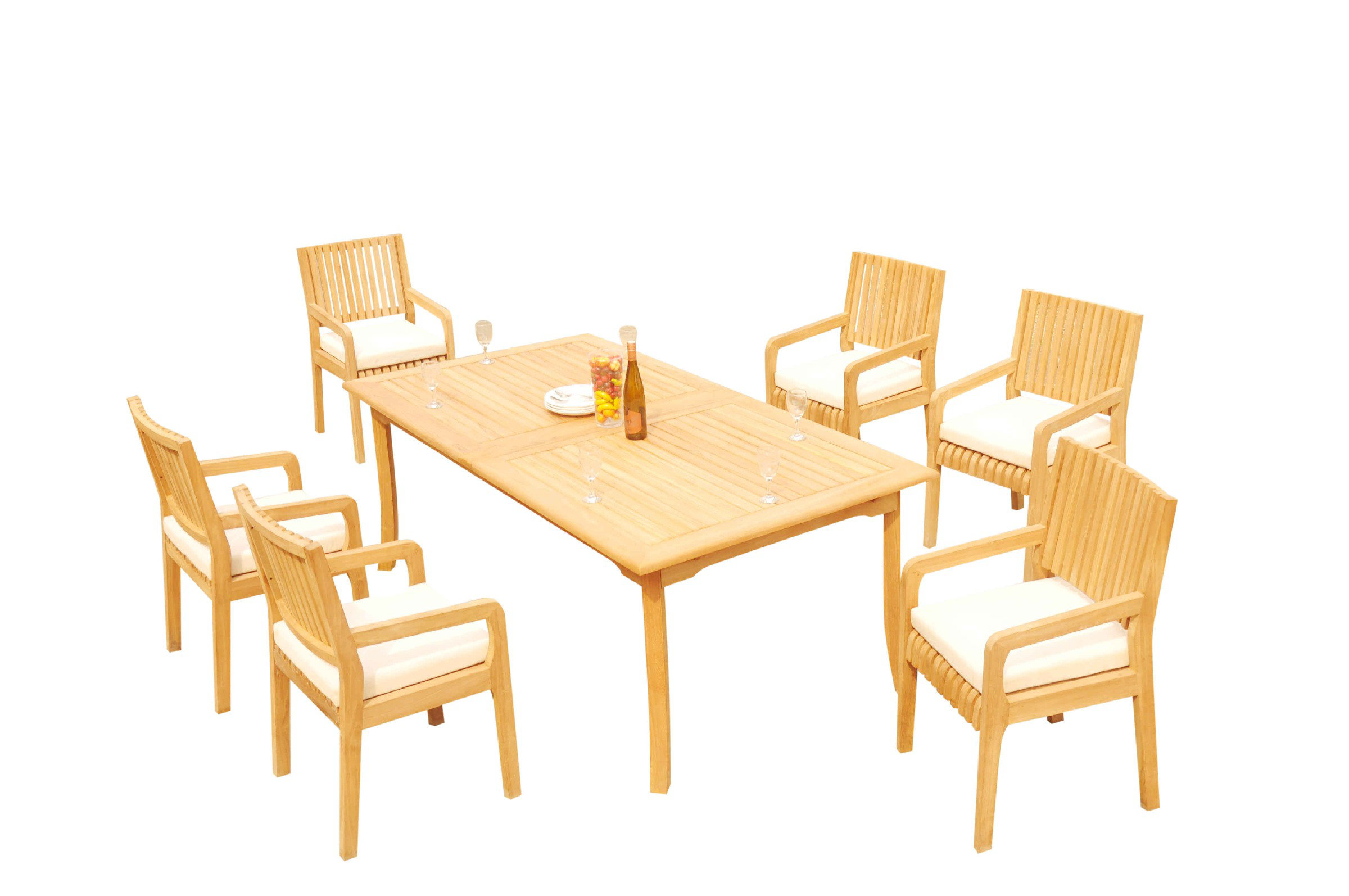 Rosecliff Heights Mastin 7 Piece Teak Dining Set - Wayfair Canada