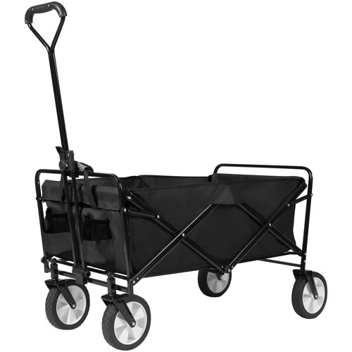 Homy Grigio Portable Collapsible Utility Wagon Cart with All Terrain ...