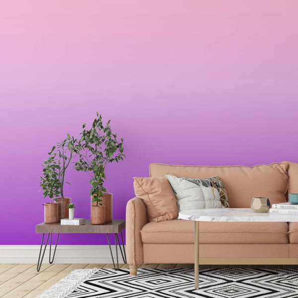 Wrought Studio Arifa Gradient 8.5' L x 24" W Peel and Stick Wallpaper ...