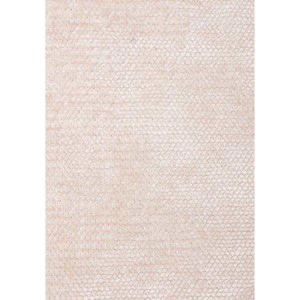 Ebern Designs Metlika White No Pattern Cotton Machine Made Area Rug ...