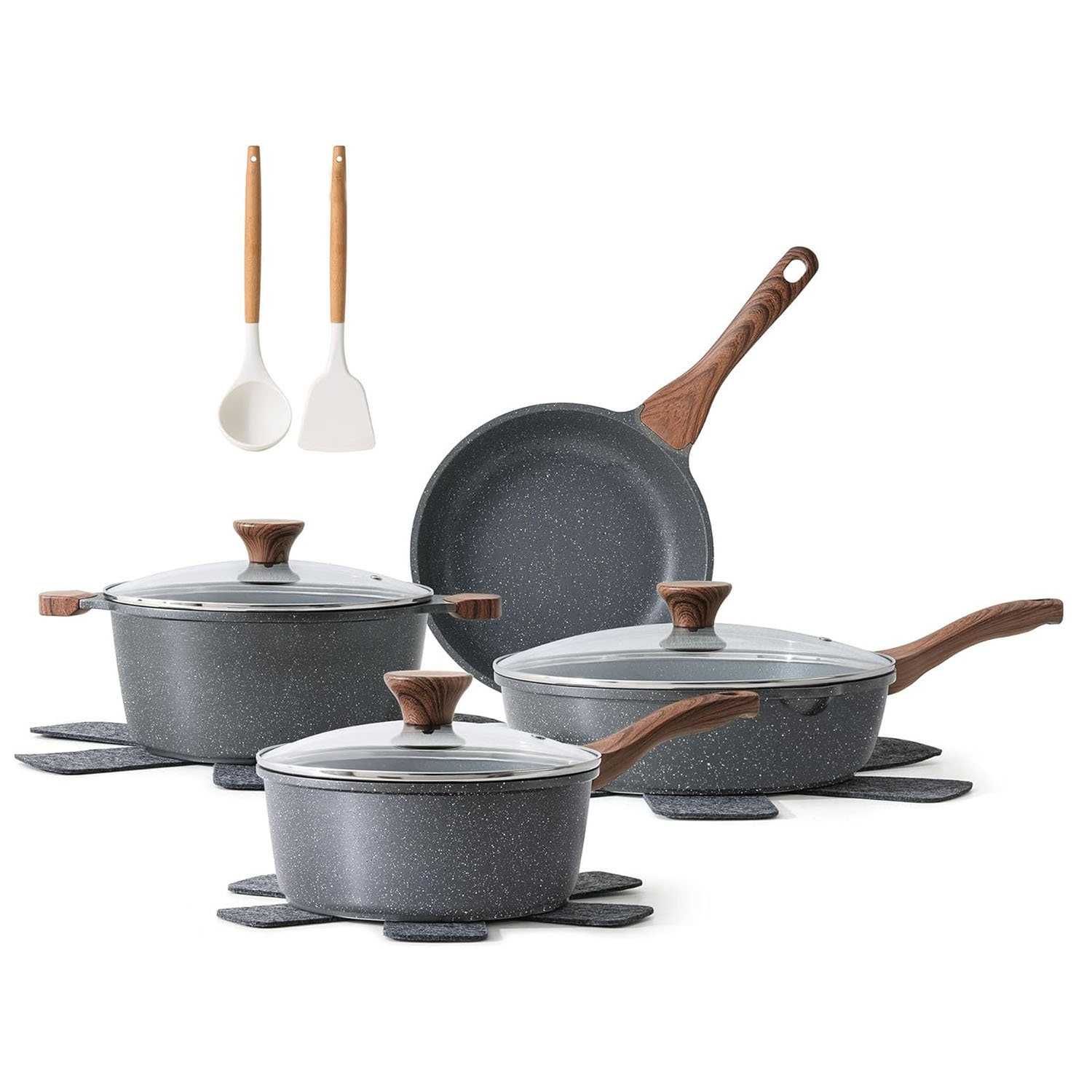 BN-LINKKL Nonstick Cookware Set 13-Piece, Non Stick Pots And Pans Set ...