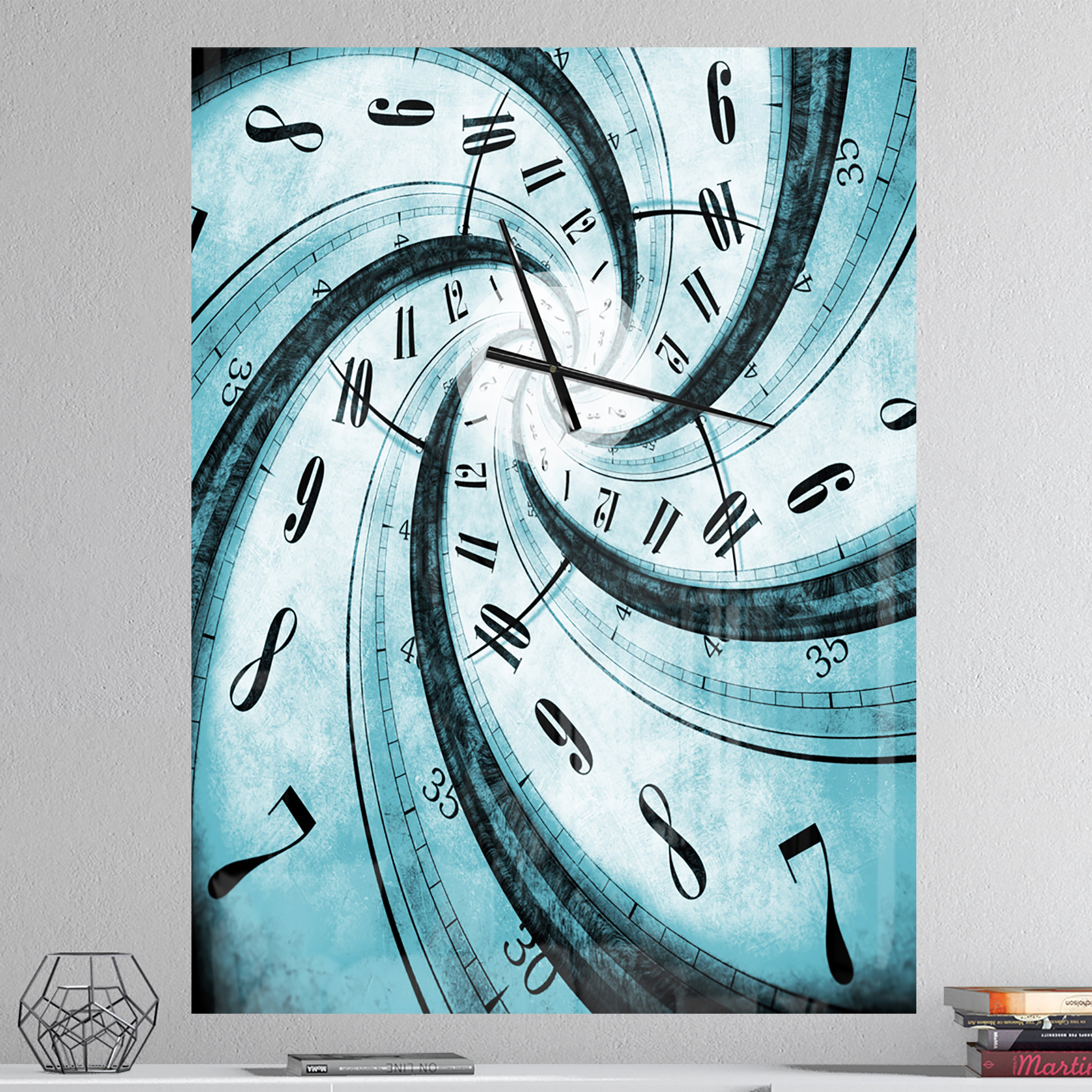East Urban Home Time Vortex Spiral - Modern wall clock | Wayfair