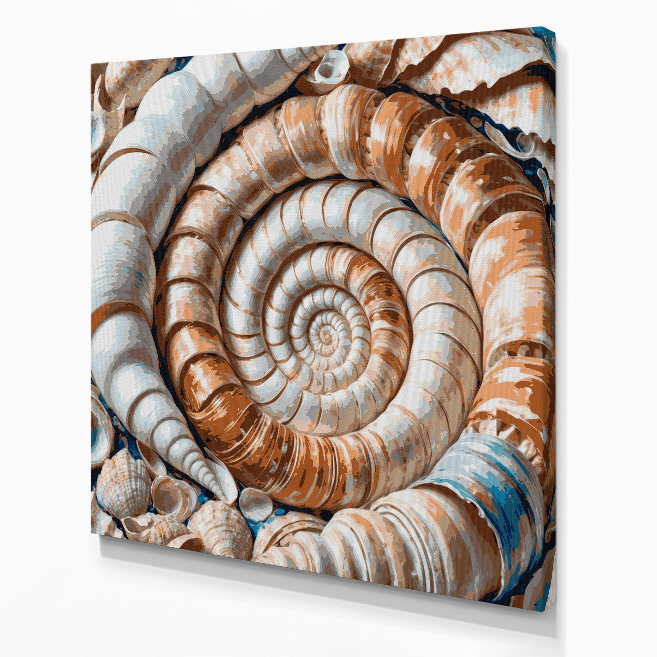 Dovecove Hawaiian Shell Clusters Gray Canvas Wall Art | Wayfair