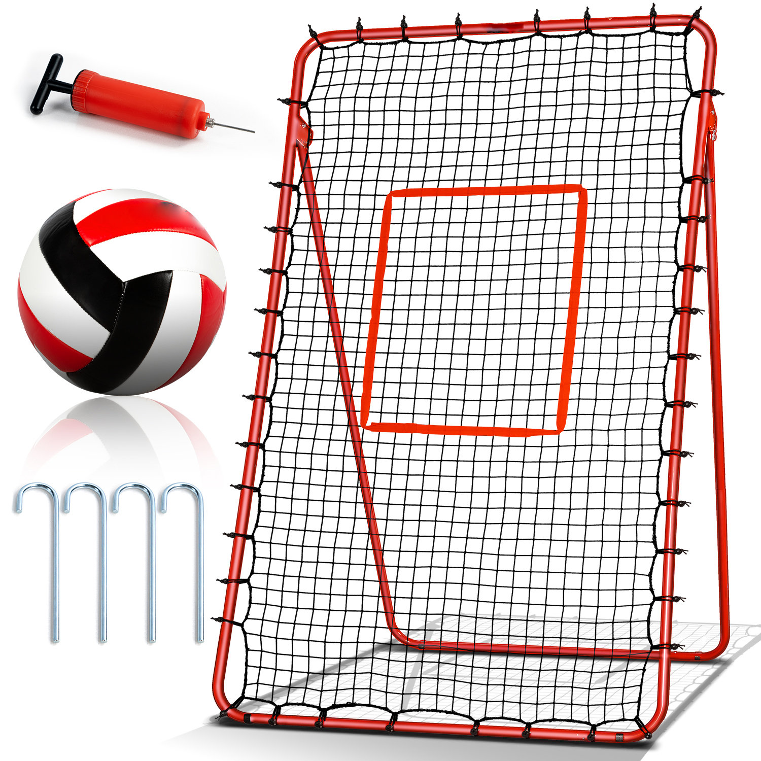 ECOSUB 7X4ft Volleyball Rebounder Net,Angle Adjustable Volleyball ...