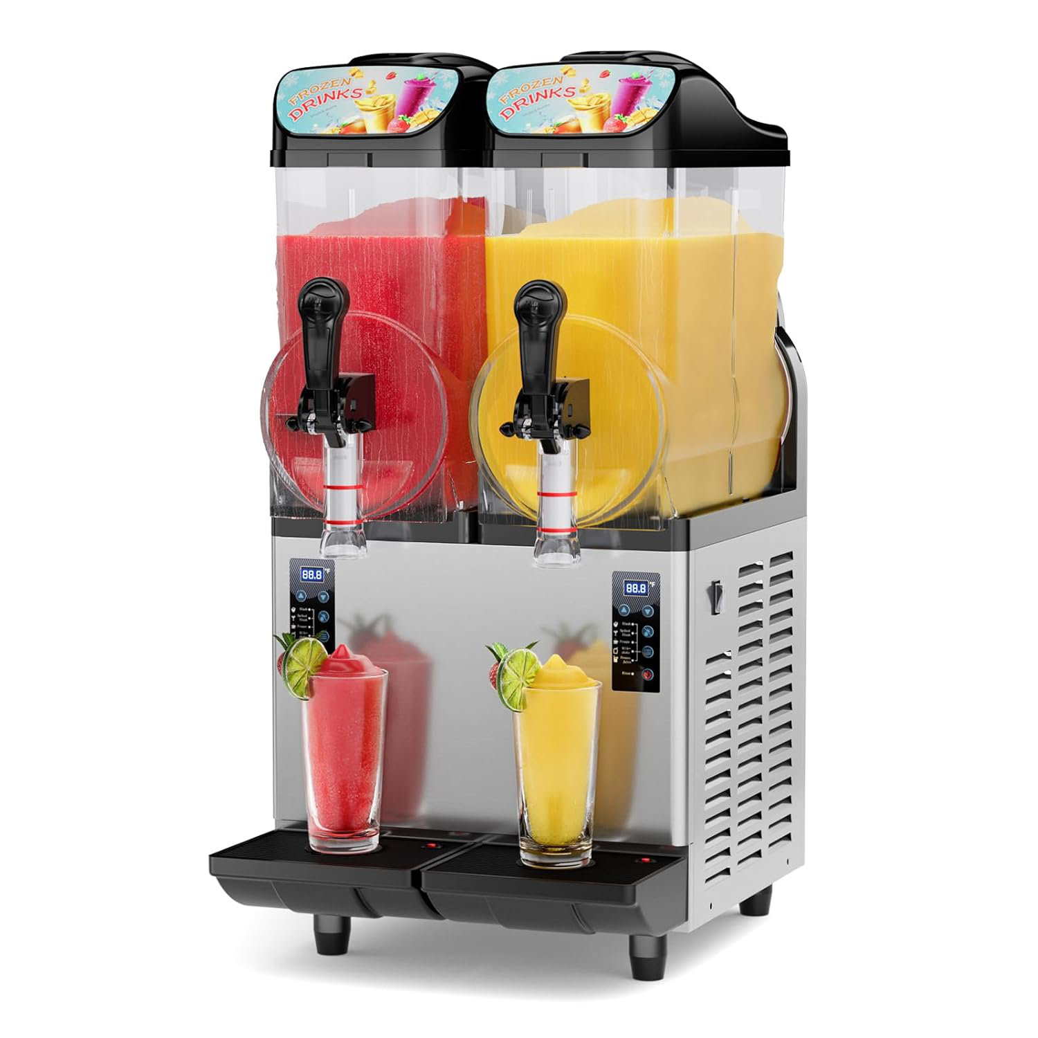 Domccy® Slushie Machine Commercial 1024 Oz,5 Preset Modes Self-cleaning ...